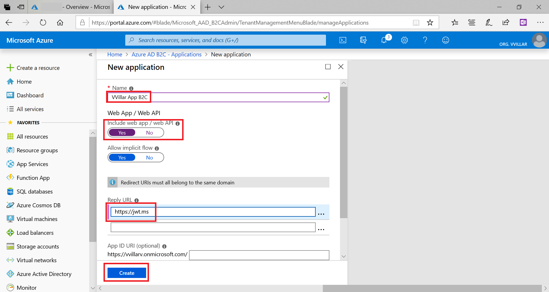How to create an Azure AD B2C directory and enable OpenID to delegate ...
