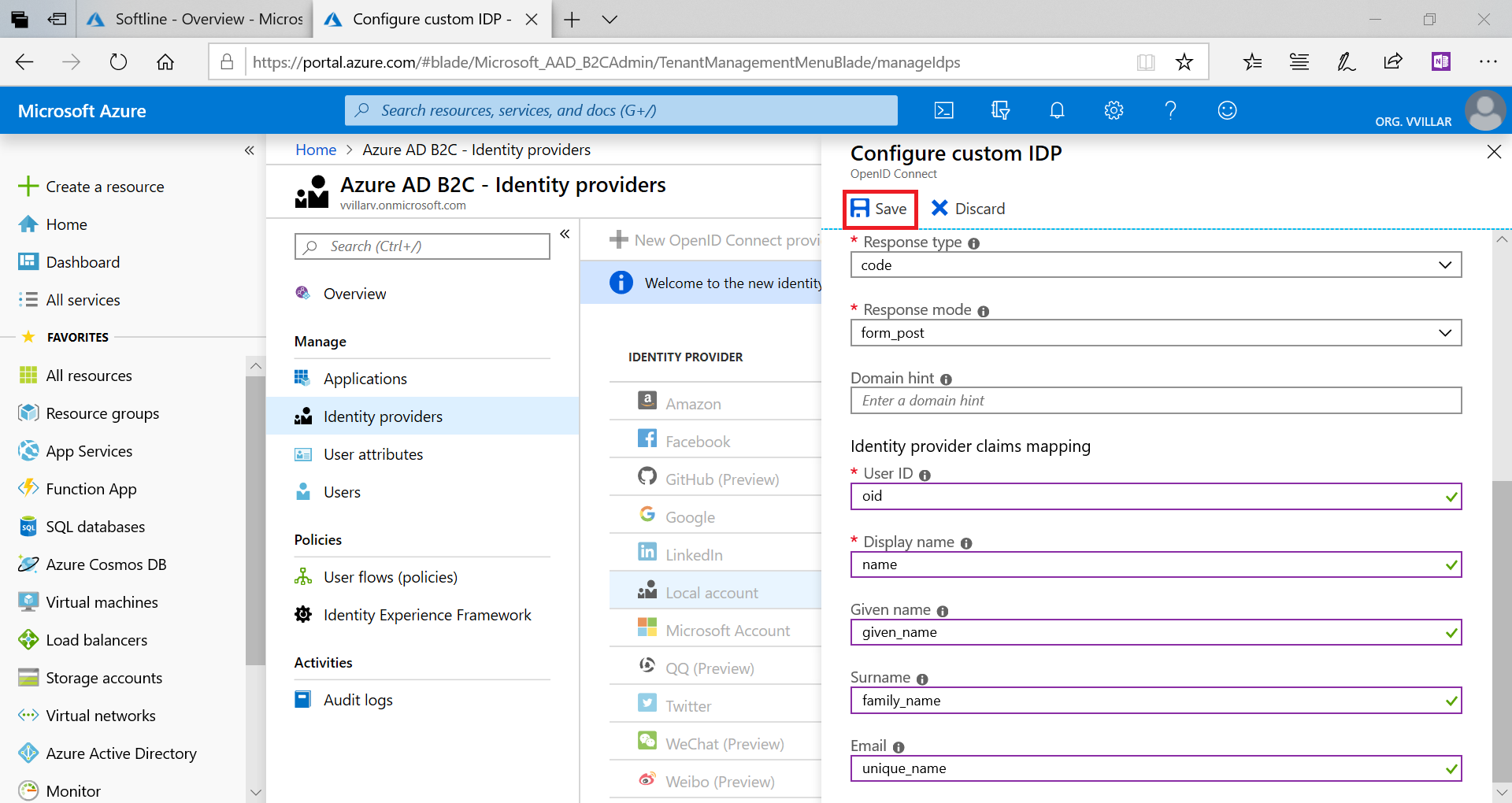 How to create an Azure AD B2C directory and enable OpenID to delegate ...