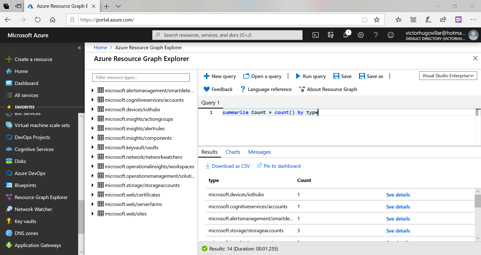 How to use the Azure Resource Graph Explorer to inventory resources in MS Azure – Victor Villar ...